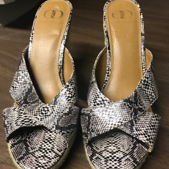 Kelsi Dagger | Shoes | Kelsi Dagger Snake Print Wedge Sandals | Poshmark